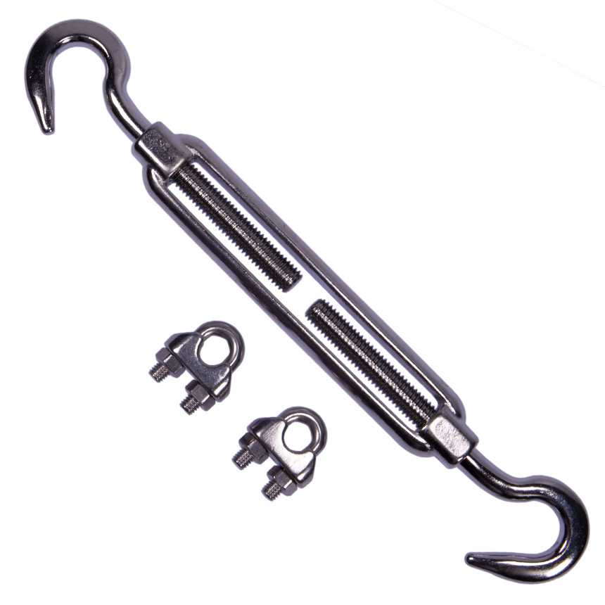 Raff-Spann-Set (Gewindespanner + 2 Drahtseilklemmen) | Raffbare ...